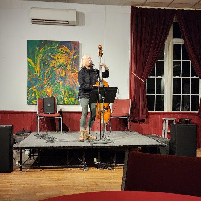 Bass Lady in action – Jnana's Red Barn