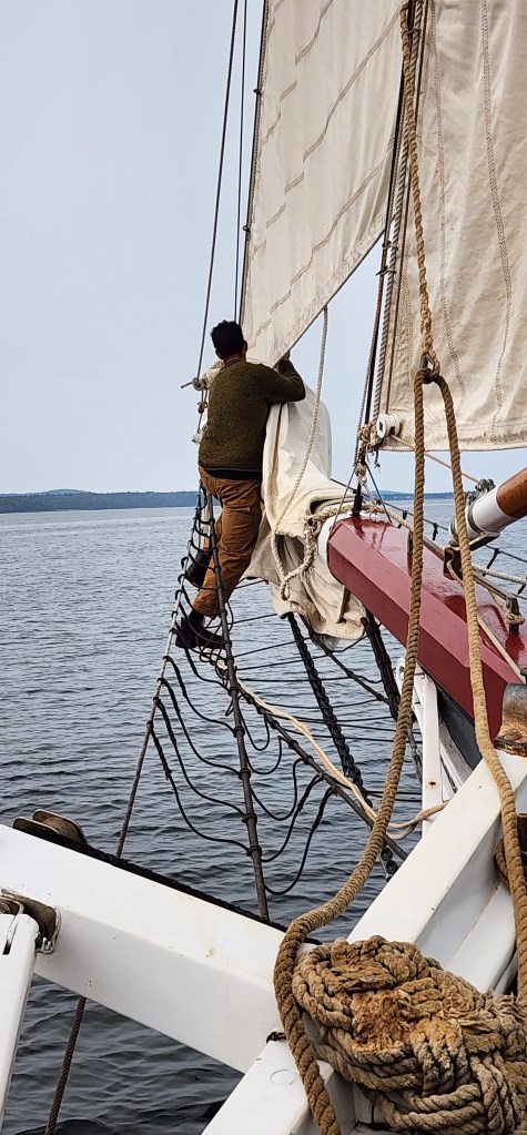 Jib sails and rigging – Jnana's Red Barn