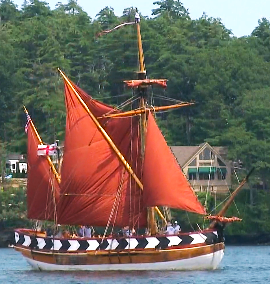 Behind the first English ocean-going vessel built in the New World ...